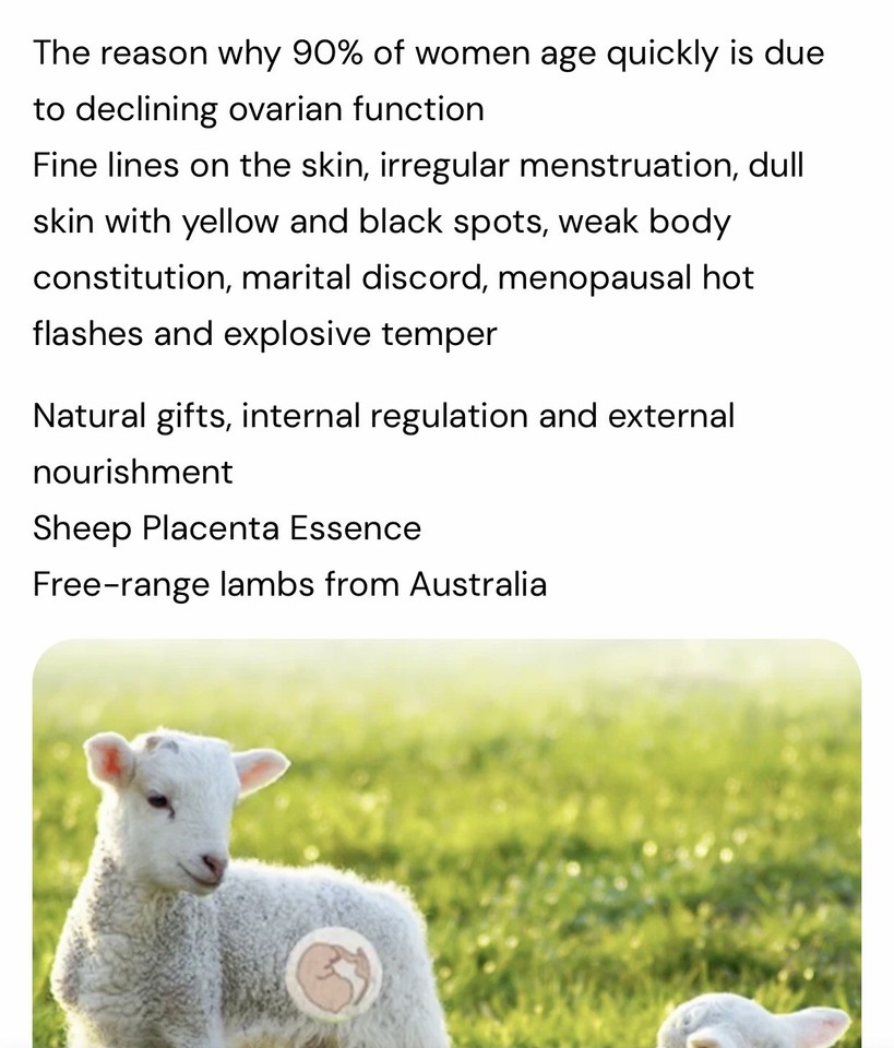 Sheep Placenta With Grapeseed (Australian Lamb ) | eBay