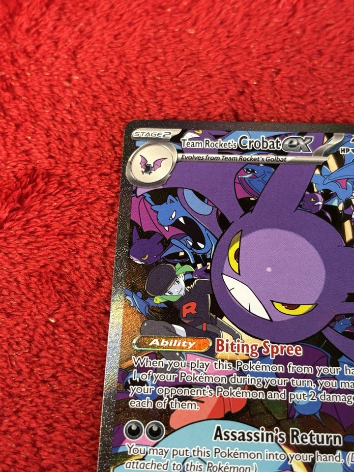 Team Rockets Crobat EX SIR 234/182 Destined Rivals Pokemon Full Art NM ...