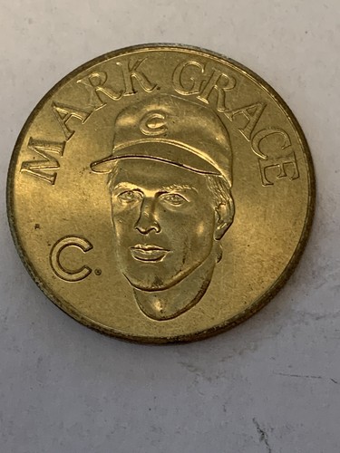 MARK GRACE, CUBS, METAL 1990 TOKEN, PRE-OWNED | eBay
