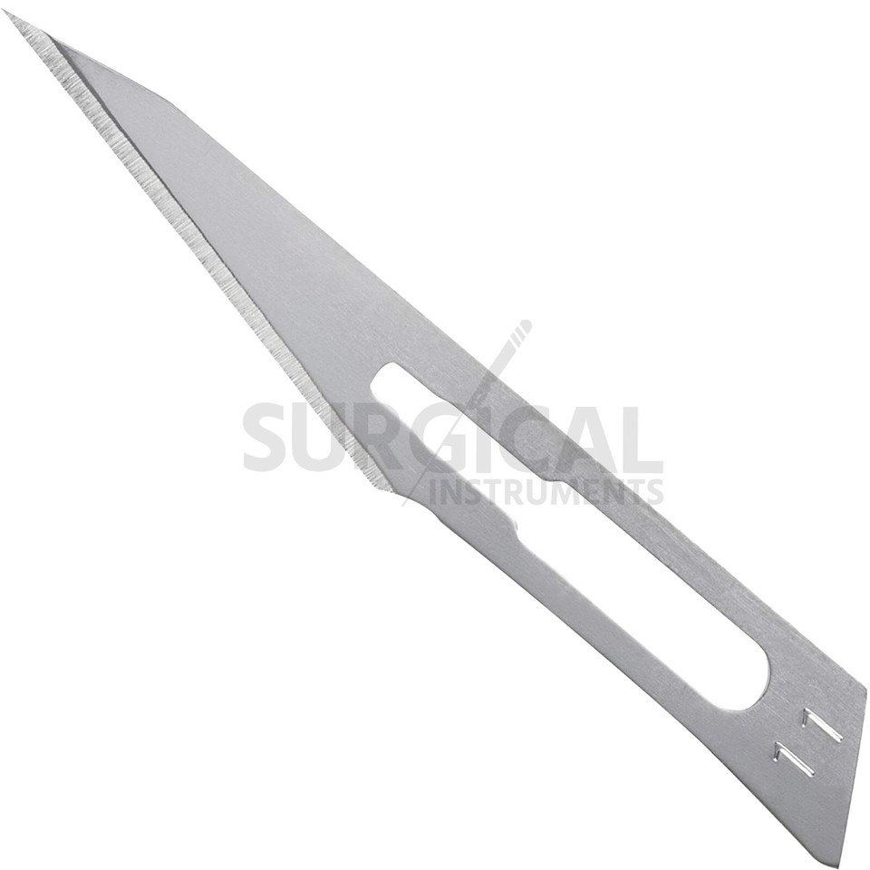 10 Sterile #11 Surgical Blades with FREE #3 Scalpel/BP Handle Medical ...