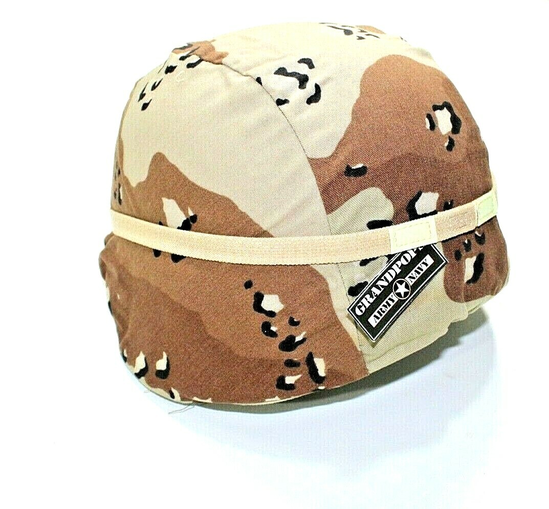 U.S CHOCOLATE CHIP DESERT CAMO PASGT STYLE HELMET COVER & CAT EYE BAND ...