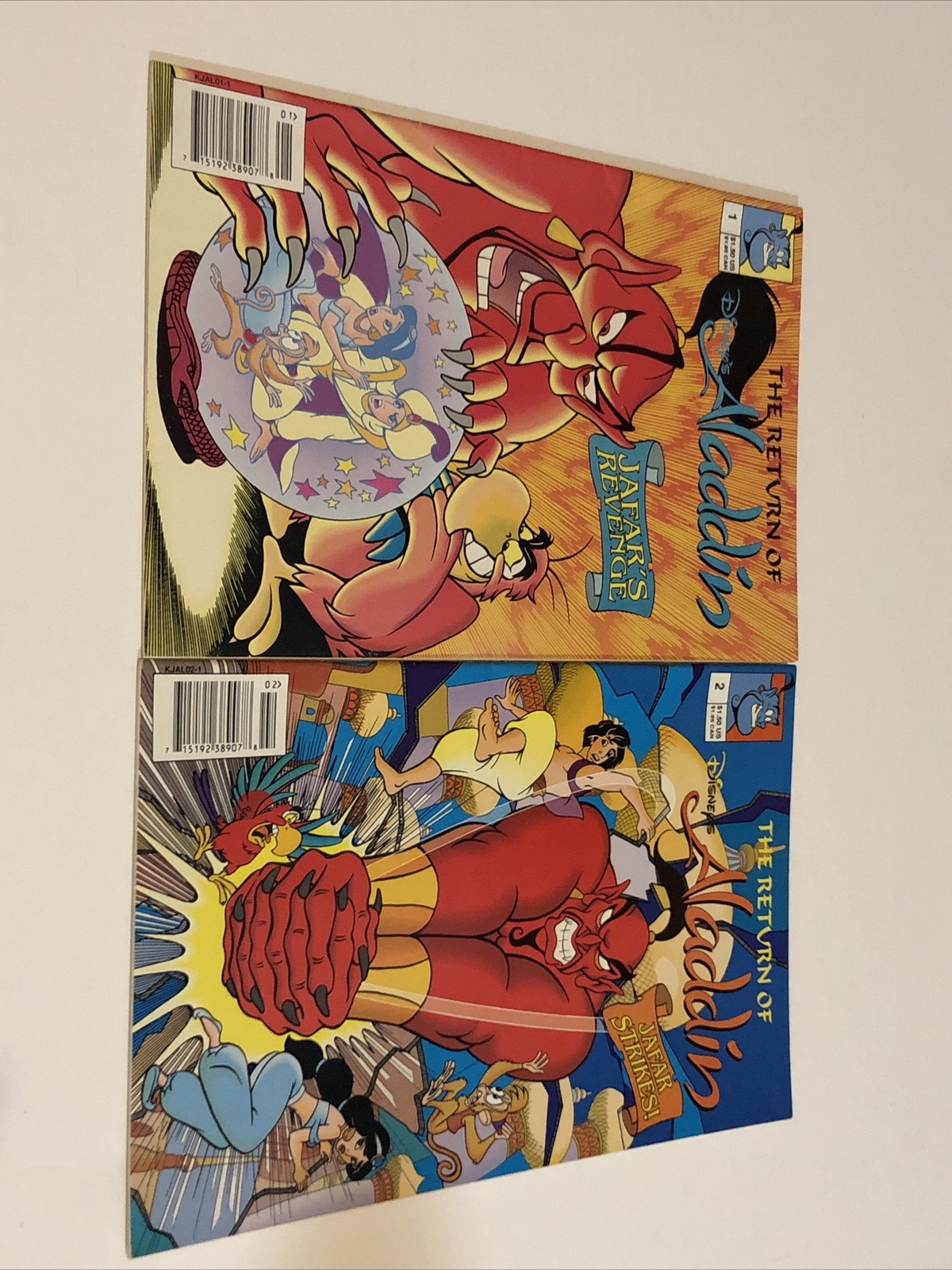 Lot Of 2 Comic Books The Return of Aladdin Jafar's Revenge Jafar ...