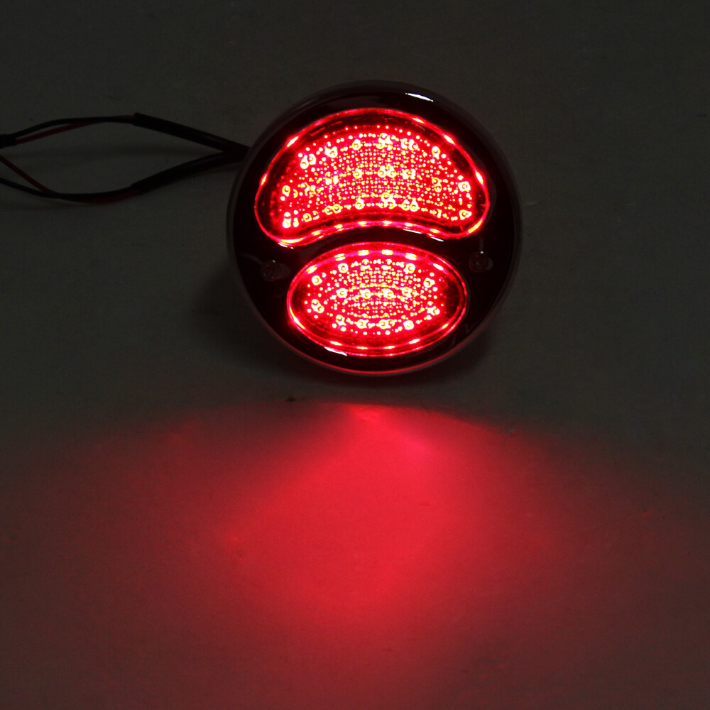 Model A Tail Lights Lamps Stainless Steel Red Brake Light Hot Rat Rod ...