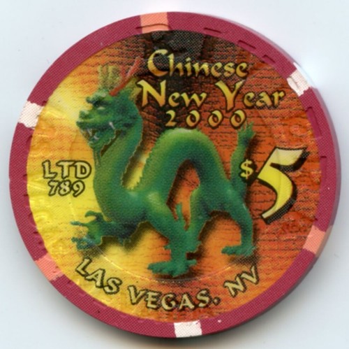 $5 Riviera Chinese New Year Year of the Dragon LE Chip Las Vegas 2000 ...