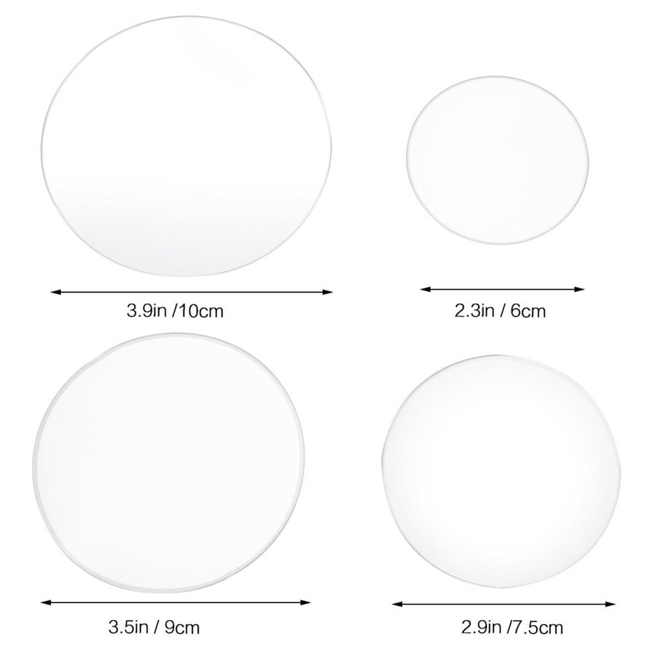 4Pcs Laboratory Glass Equipment Chemistry Watch Glass Laboratory Beaker ...