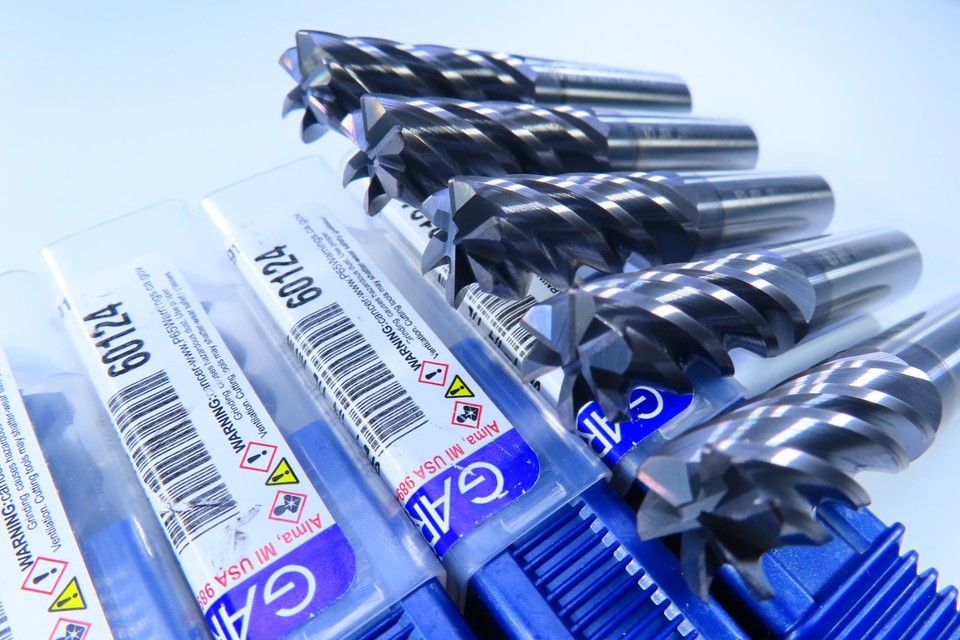 LOT ( 5 ) NEW 1/2" GARR VRX 6 FLUTE .030" RADIUS 60124 SOLID CARBIDE ...