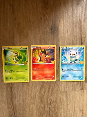 SNIVY TEPIG OSHAWOTT First Partner Oversized Jumbo UNOVA Pokemon Card ...