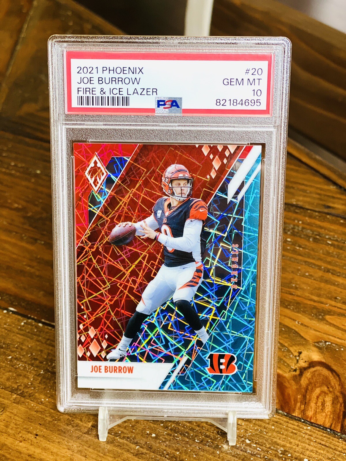 2021 Joe Burrow FIRE & ICE Lazer Prizm Refractor /50 Phoenix PSA 10 LOW ...