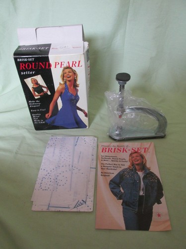 Vintage Heavy Duty Metal Setter Stud Machine Round Pearl Lock Fabric ...