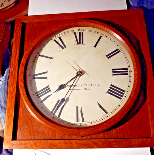The Standard Electric Time Co. Springfield, Mass Wall Clock Vintage | eBay