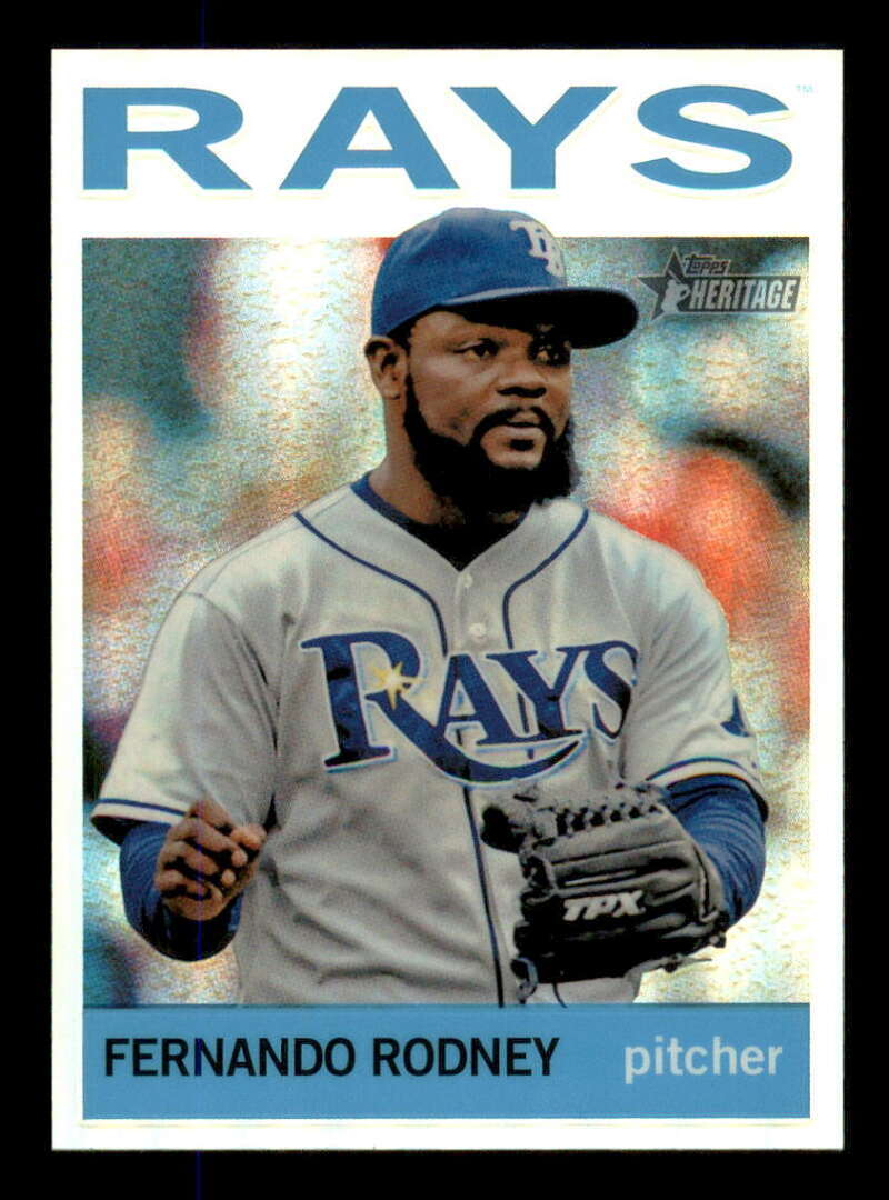 2013 Topps Heritage Chrome Refractor (1:42) #56 Fernando Rodney Rays ...