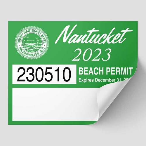 Nantucket Beach Permit Sticker Decal 2023 ACK | eBay