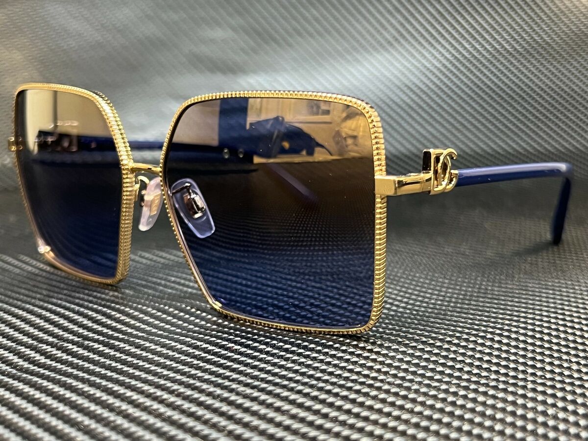 DOLCE & GABBANA DG2279 02 33 Gold Square 60 mm Women's DOLCE & GABBANA DG2279 02 33 Gold Square 60 mm Women's