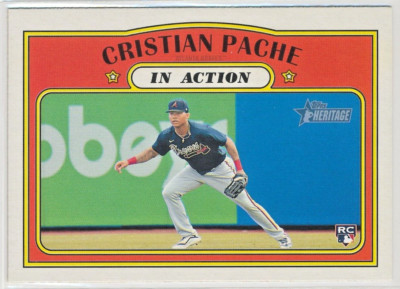 2021 Topps Heritage - Christian Pache - Atlanta Braves - In Action - RC ...