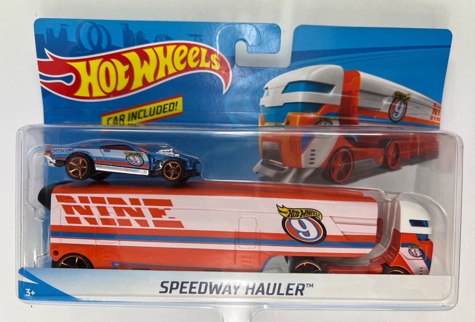 Mattel Hot Wheels Speedway Hauler, Car Included NEW T38 | eBay
