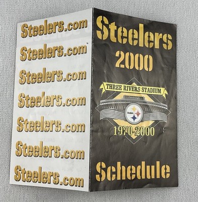 NFL 2000 Pittsburgh Steelers Football Schedule-Steelers.com | eBay