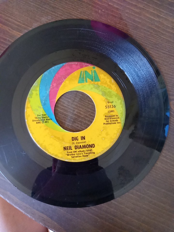 Neil Diamond ~ Sweet Caroline/ Dig In ~ UNI 45 RPM Record | eBay