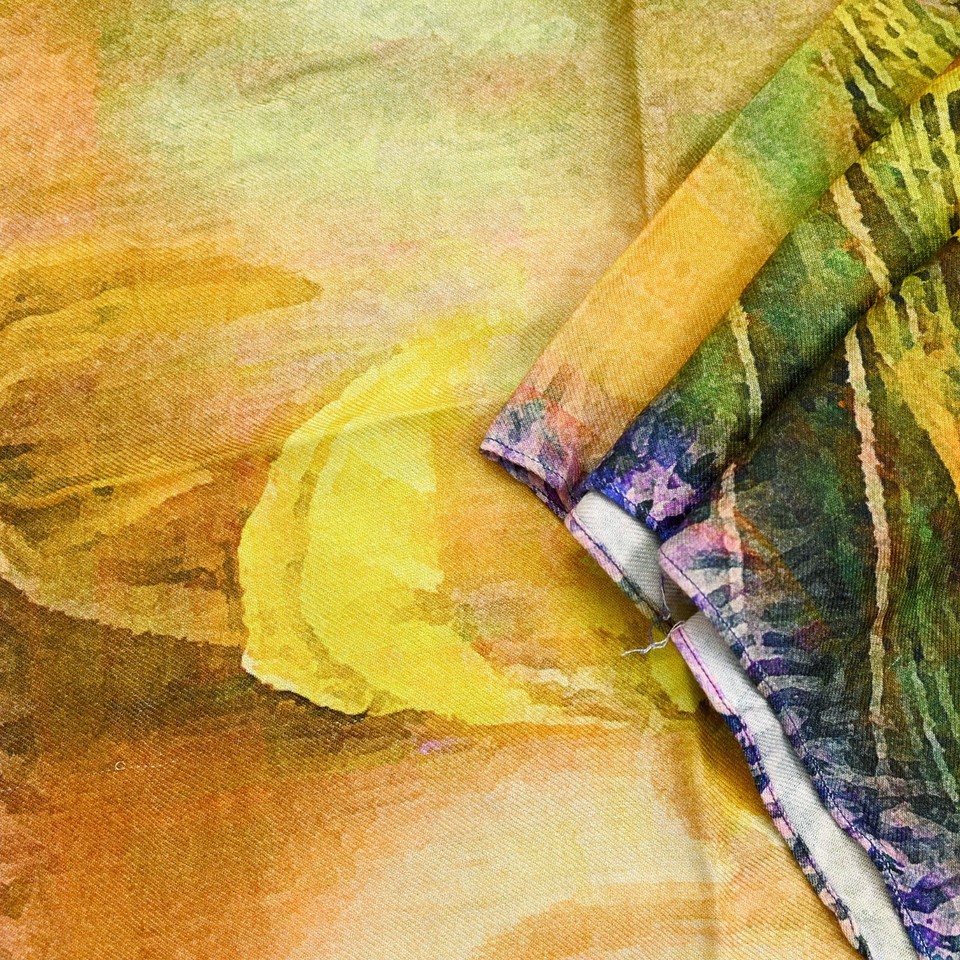 Vintage Long Stole Woolen Scarf Printed Dupatta Infinity Scarves Sarong ...