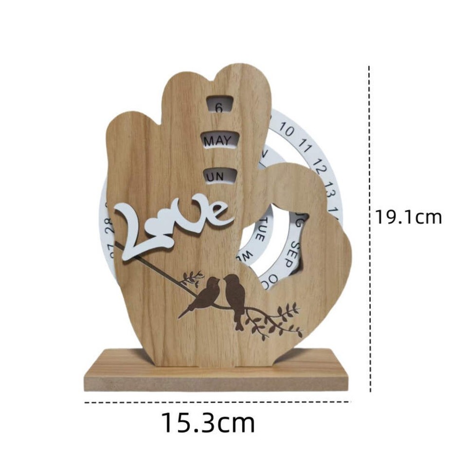 OK Sign Timber Perpetual Calendar Decoration(15.3x19.1 CM) - Manual ...