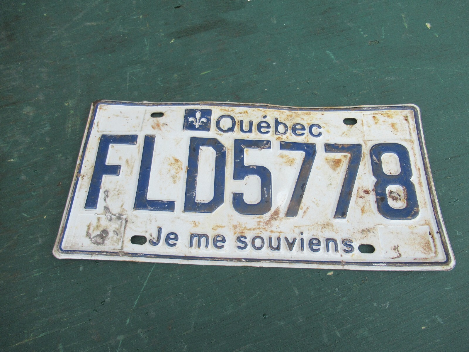 Quebec Canada License Plate FLD5778 Je Me Souviens | eBay