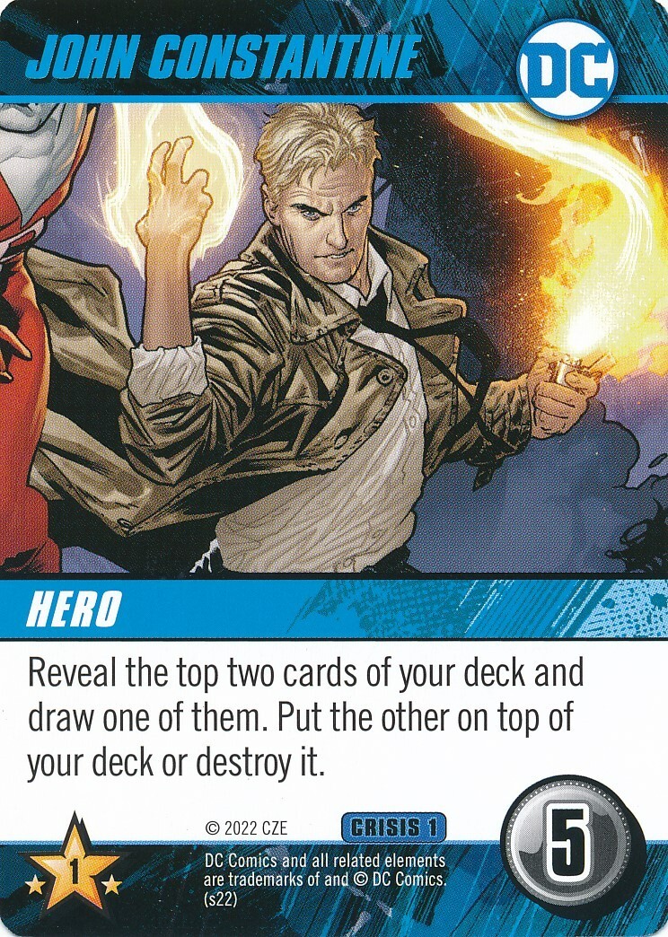 JOHN CONSTANTINE DC Comics Deck Building Game card CRISIS 1 | eBay