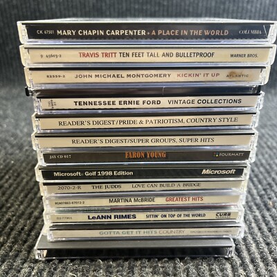 🔥🔥Lot 14 country CDs: Brooks And Dunn, Travis Tritt, The Judds, Leann ...