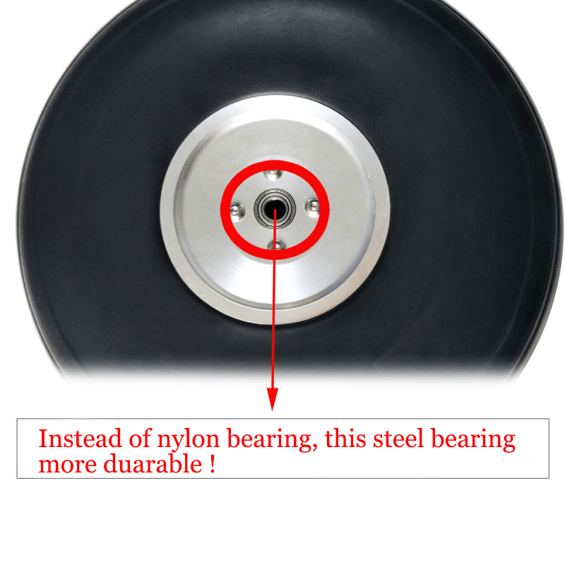 1pc Aluminum Hub PU Wheels with Bearing 6inch Axle for RC Airplane | eBay