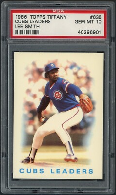 1986 Topps Tiffany Lee Smith Chicago Cubs Leaders PSA 10 GEM MINT HALL ...