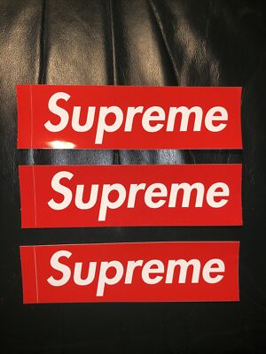 3 New Authentic Original Supreme Stickers Vinyl Decal Red Box Logo 3.5 ...