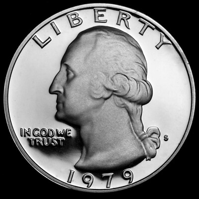 1979 S Washington Quarter Mint Proof ~ Type 2 Clear "S" from Proof Set ...
