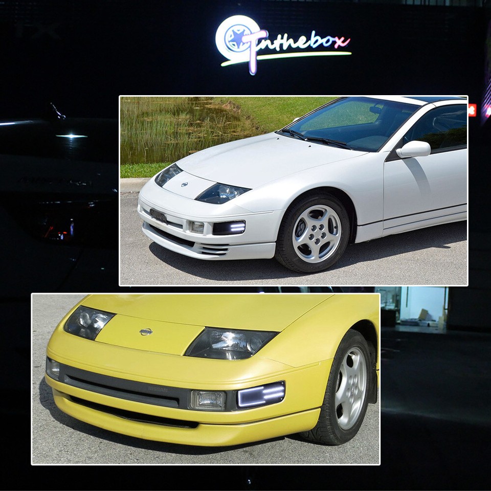 2X Smoked Switchback LED Front Bumper Signal Lights For 90-96 Nissan ...