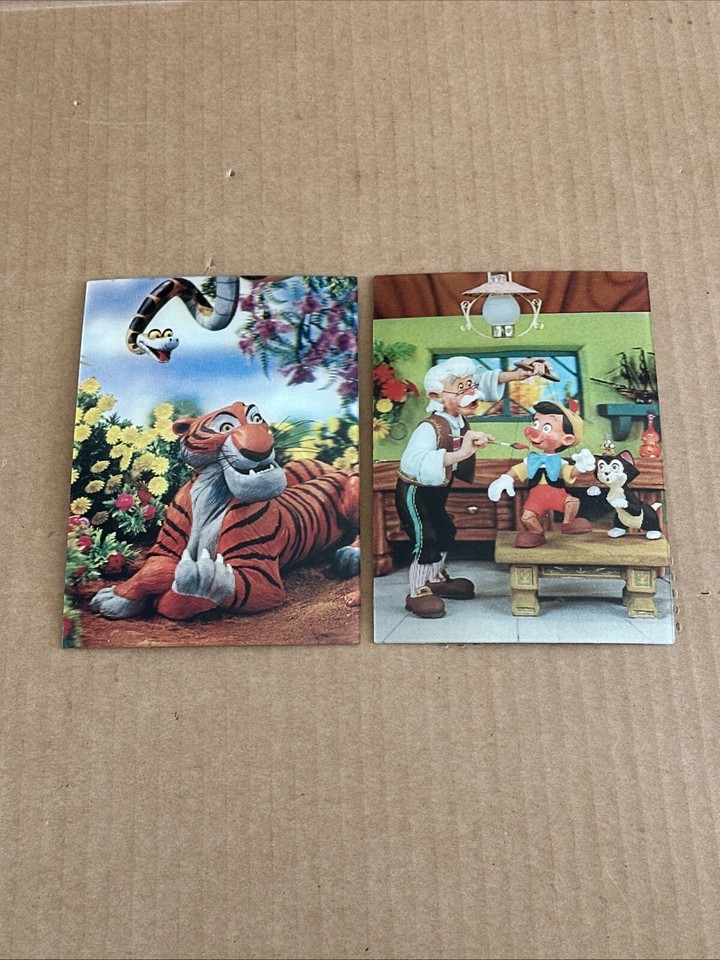 LOT OF 6 Vintage Disney LENTICULAR 3D POSTCARD Peter Pan Pinocchio Jungle Book | eBay