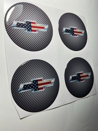 Set of 4 pcs Chevrolet Center Wheel Cap Stickers Decal Rims Emblem Logo ...