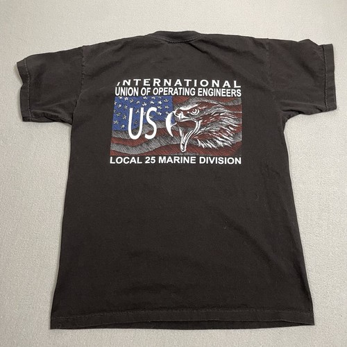 Union of Operating Engineers Shirt Mens L Black Local 25 Marine ...