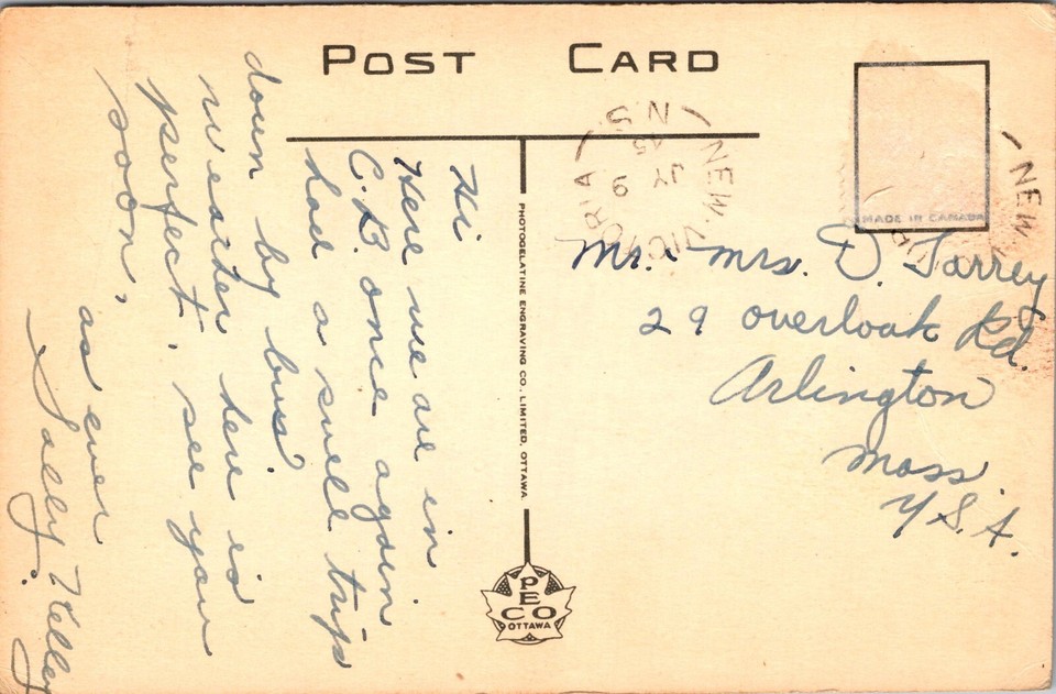 Sydney Nova Scotia The Academy Cape Breton Postcard 1945 New Victoria ...