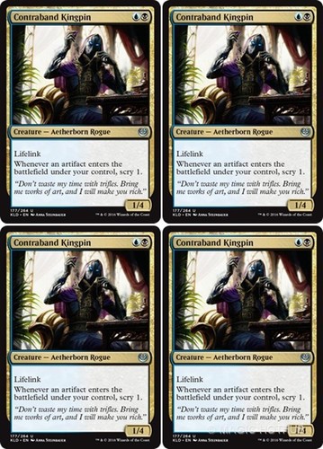 4x CONTRABAND KINGPIN Kaladesh MTG Gold Creature — Aetherborn Rogue Unc ...