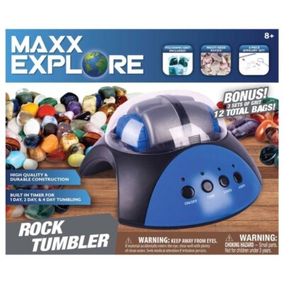 NEW Maxx Explore Rock Tumbler Kit Durable Gem Polisher Jewelry Maker | eBay
