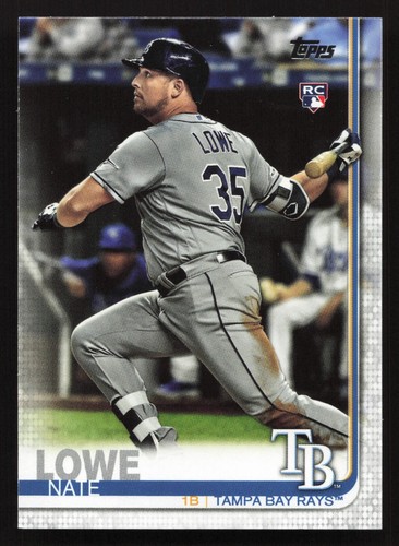 2019 Topps #US291 Nathaniel "Nate" Lowe RC Rookie Card Tampa Bay Rays ...