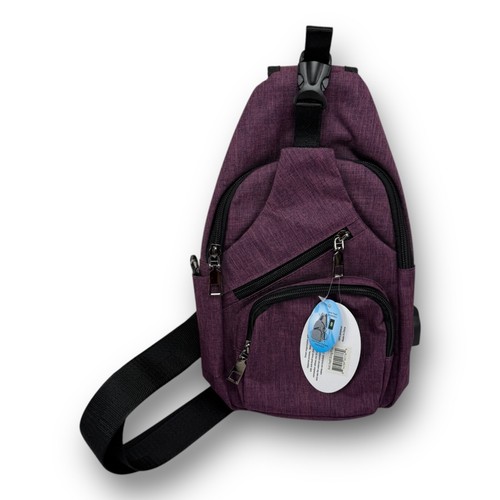 NuPouch Anti Theft Design Day Pack Purple Crossbody Sling 814709027769 ...