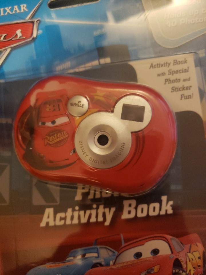 disney pixar cars real digital camera with photo activity book - nip | eBay