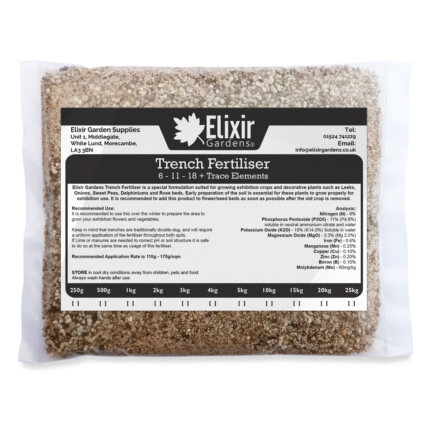 Trench Fertilizer 25kg Bag | 6-11-18 | Soil Enricher & Plant/Vegetable ...