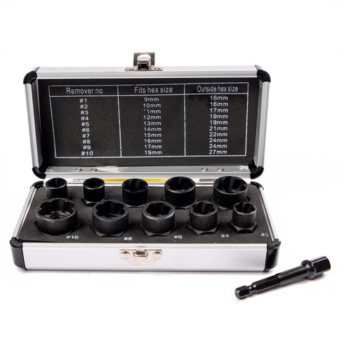 10Pcs Bolt Extractor Damaged Nut Remover Set,Broken Screw Nut Bolt ...