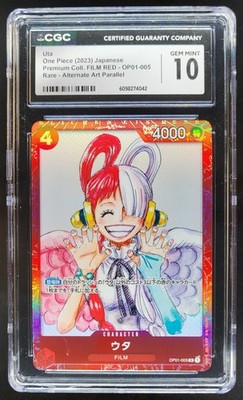 2023 ONE PIECE CCG JAPANESE UTA FILM RED RARE ALT ART OP01-005 CGC 10 ...