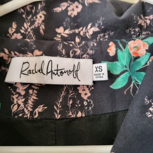 Rachel Antonoff Louie Quilted Coat XS Floral Long Duster Jacket ...