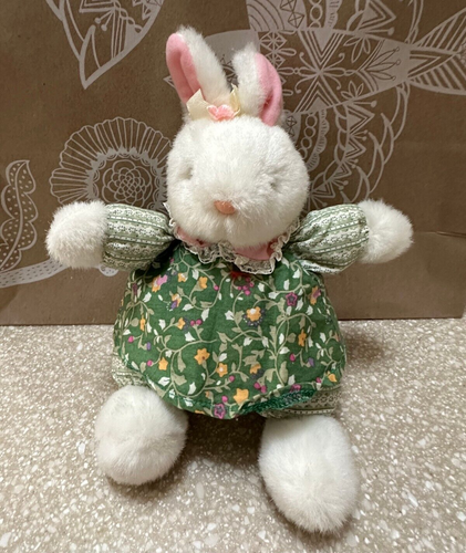 Hallmark Easter Bunny Rabbit BELINDA Green Dress Plush Stuffed Animal ...