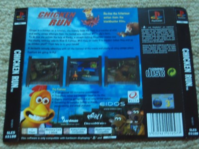 CHICKEN RUN – Sony PS1 Rear art inlay | eBay UK