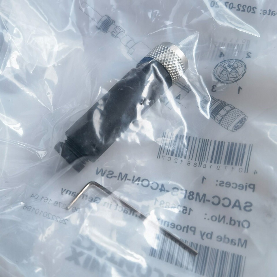 FOR Phoenix Contact Sensor connector plug 1506891 SACC-M 8FS-4CON-M-SW ...