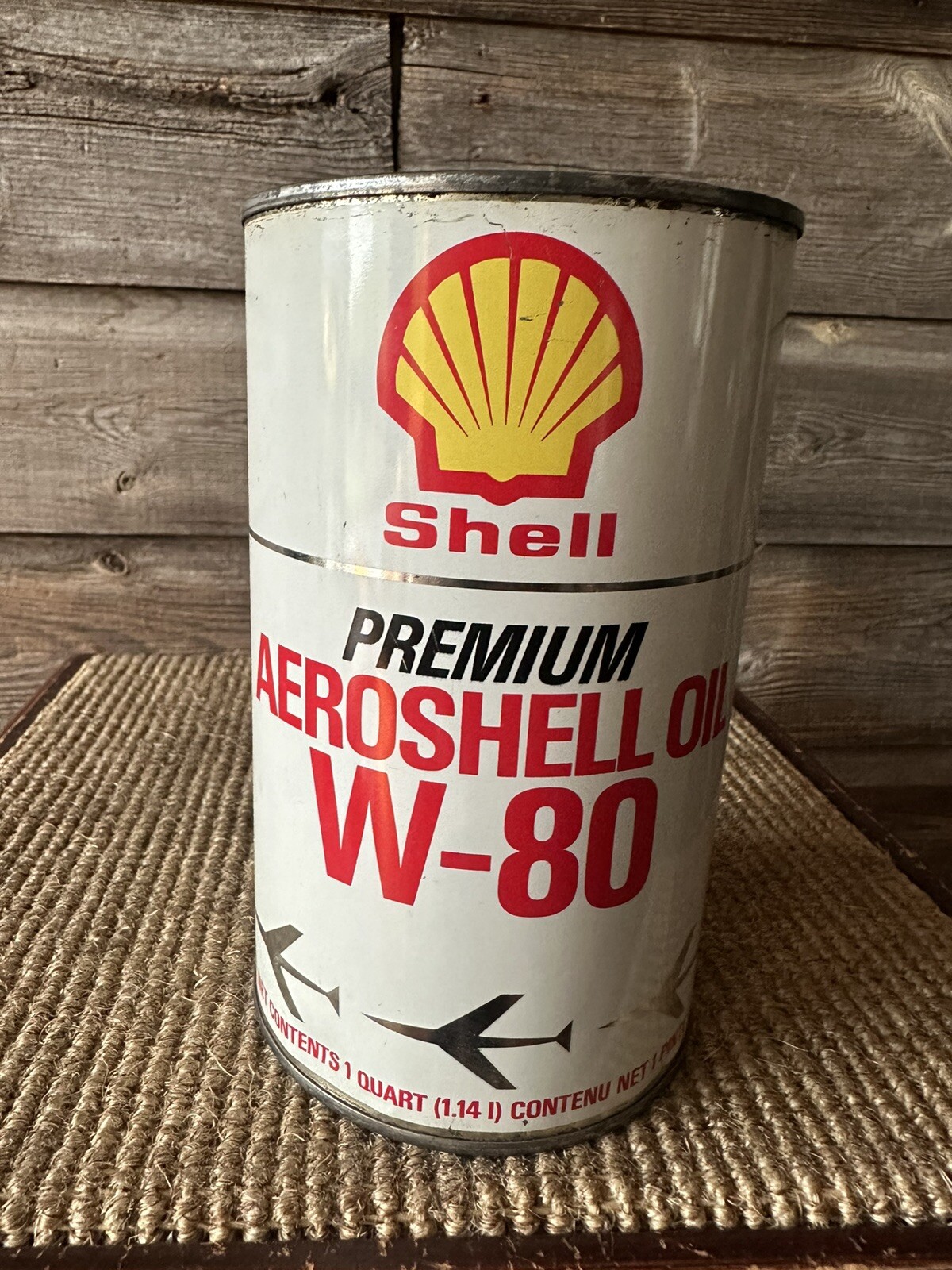 Vintage Shell Aeroshell Oil W-80 Imperial Quart Can Shell Motor Oil ...