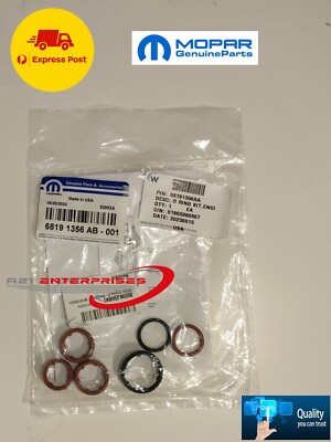 Genuine Jeep Grand Cherokee oil Cooler 6 O-Ring Kit Mopar 3.6L Engine ...