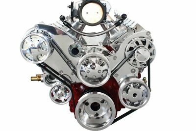 LS Serpentine Front Runner Pulley Drive Kit Polished/Chrome Bracket LS1 ...